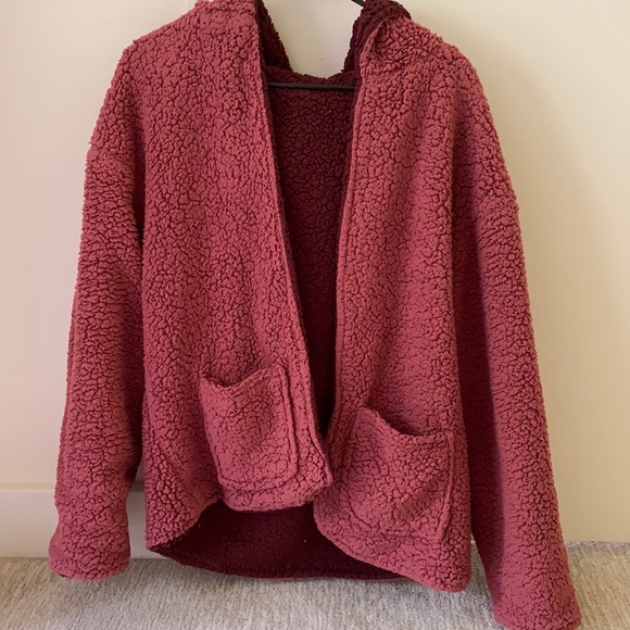 Jackets & Coats | Reversible Teddy Jacket With Hood | Poshmark